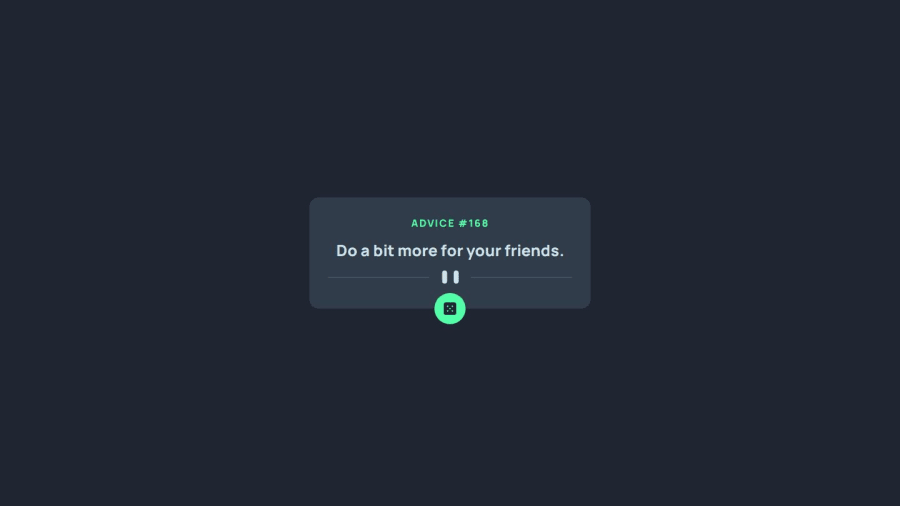 Frontend Mentor Advice Generator App Using React Js Coding Challenge Solution