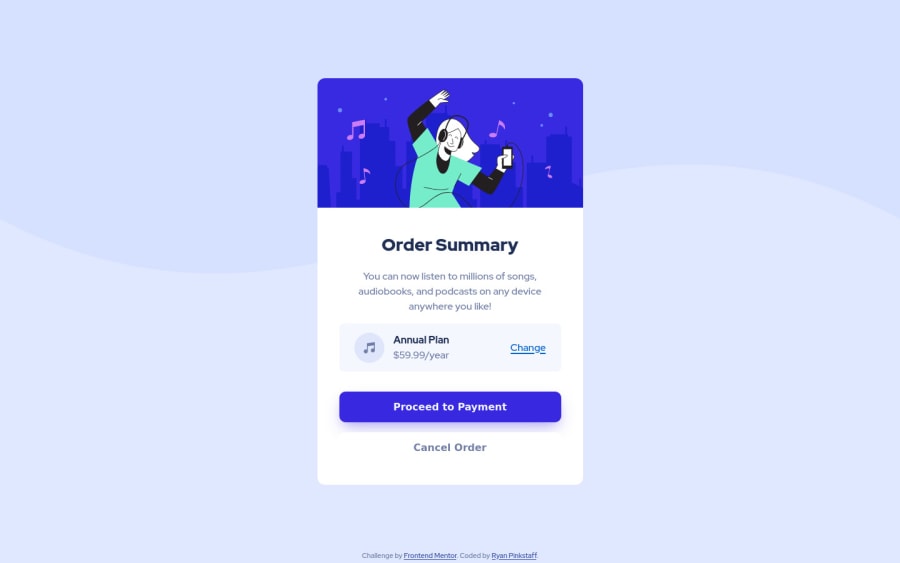 Frontend Mentor Order Summary With Html And Css Coding Challenge Solution 3521