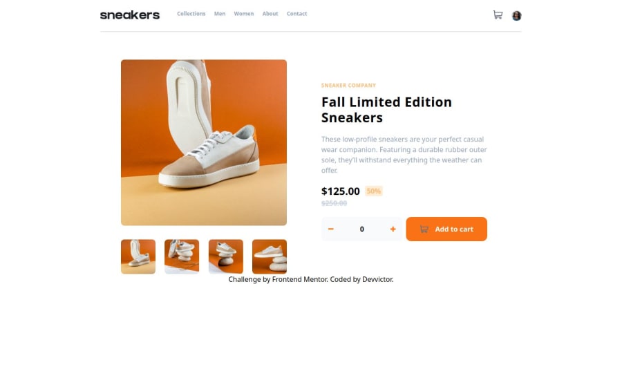Frontend Mentor E Commerce Website Using Html Css And Javascript