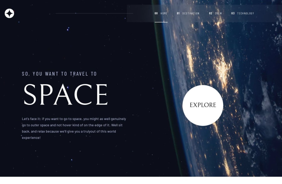 Frontend Mentor Space Tourism Website Tailwindcss Coding Challenge Solution