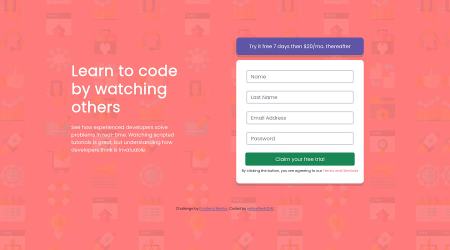 Frontend Mentor Intro Component With Sign Up Form Coding Challenge
