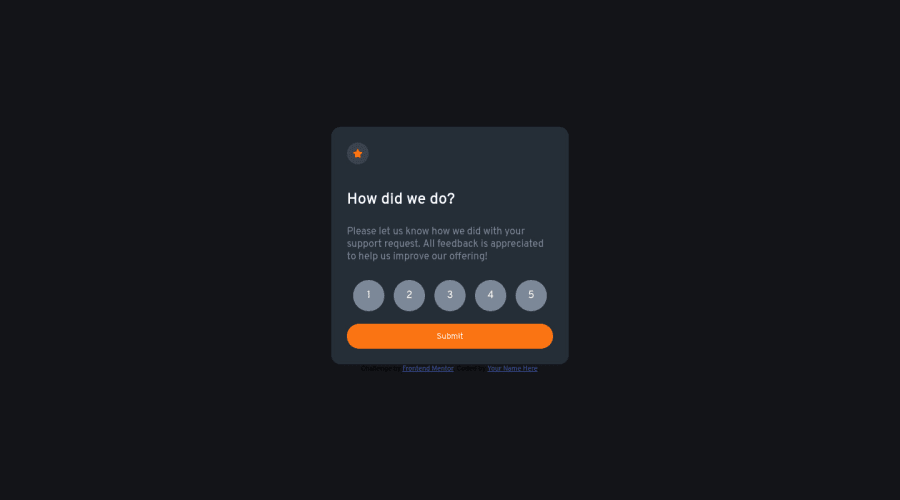 Frontend Mentor This Is A Interactive Rating Component Main With Html Css Js Coding