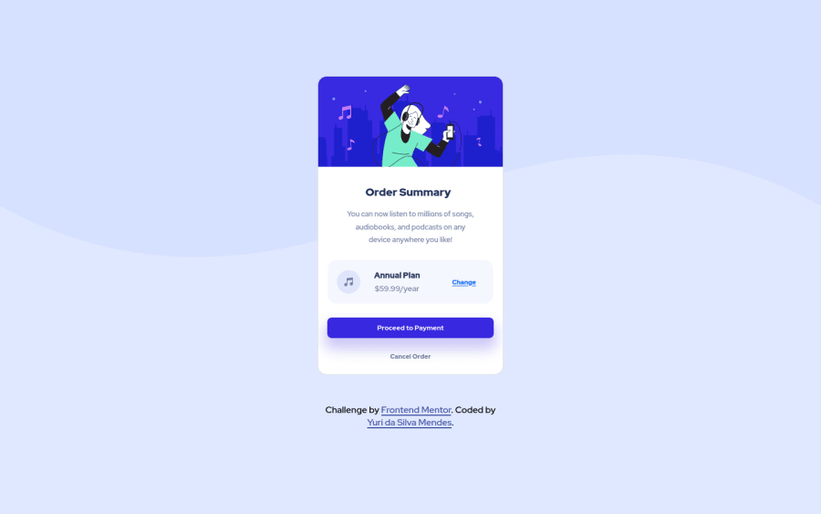 Frontend Mentor Order Summary Challenge Using Bootstrap Coding