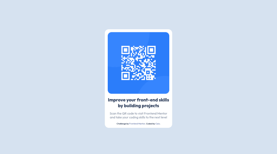 Frontend Mentor Qr Code Component With Html5 And Css3 Coding Challenge