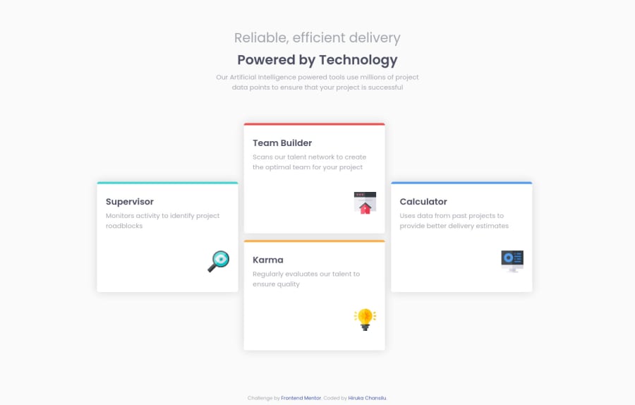 Frontend Mentor Four Card Feature Section With Html And Css Coding Challenge Solution