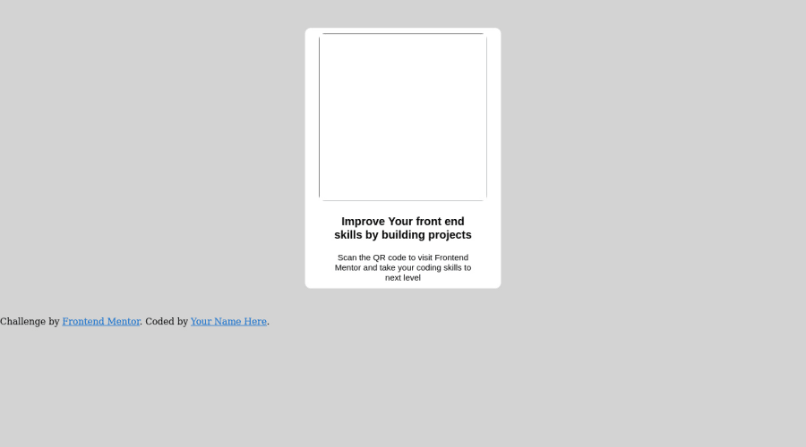 Frontend Mentor Qr Code Component 1st Challenge Coding Challenge