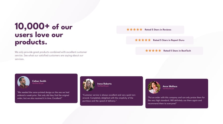 Frontend Mentor Social Proof Using Html And Css Coding Challenge Solution