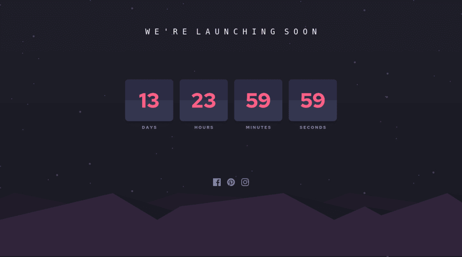 Frontend Mentor Launch Countdown Timer Using React And Flexbox Coding Challenge Solution