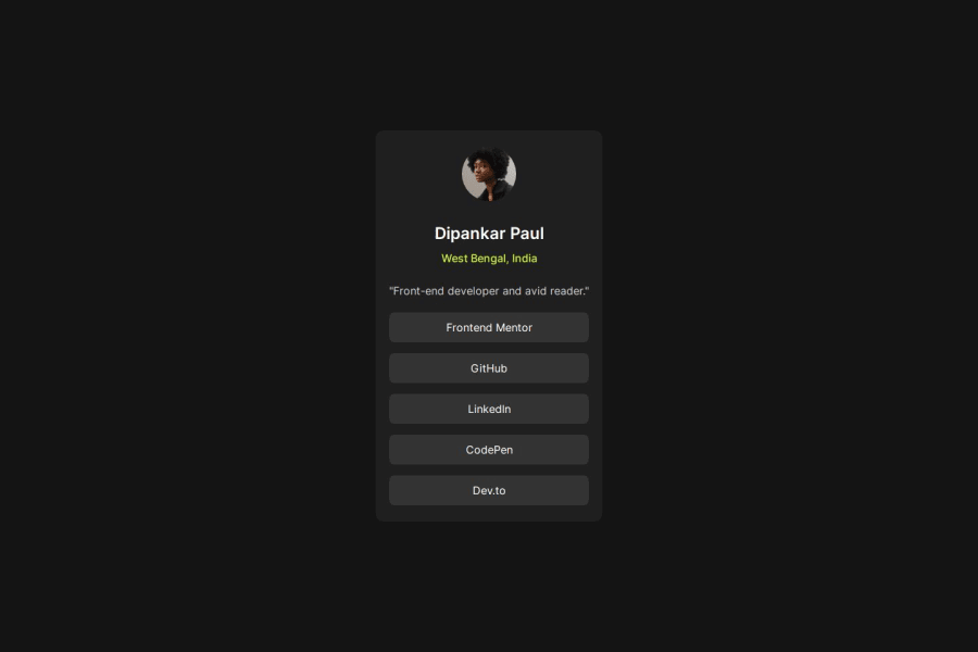 Frontend Mentor Social Links Reactjs Tailwind Css Vite Coding
