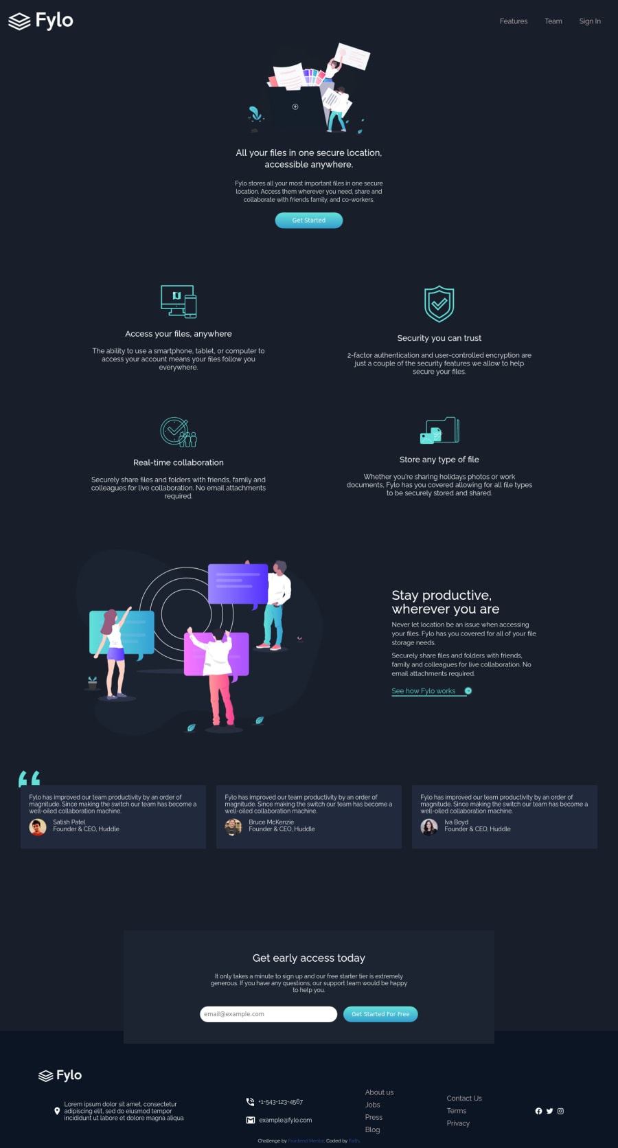 Frontend Mentor Responsive Landing Page Using Flex Coding Challenge Solution