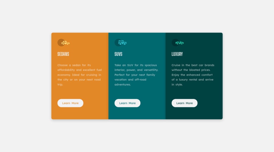 Frontend Mentor 3 Column Preview Card Component Main Using Css Flexbox Coding Challenge Solution
