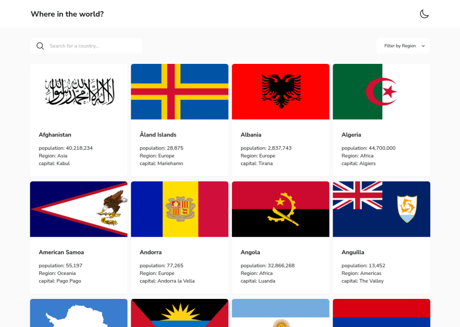 Frontend Mentor Rest Api Countries React And Tailwindcss Coding Challenge Solution