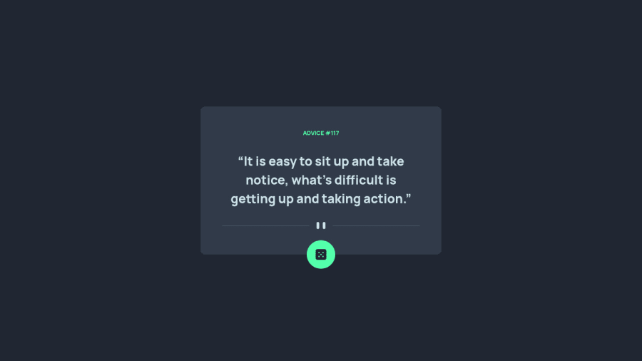 Frontend Mentor Advice Generator App Using Nextjs And Tailwindcss