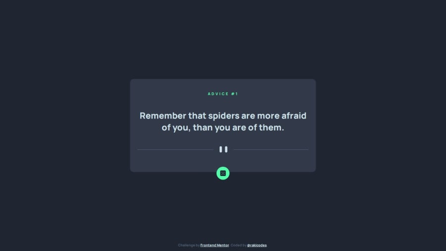 Frontend Mentor Responsive Advice Generator Using Flexbox Coding
