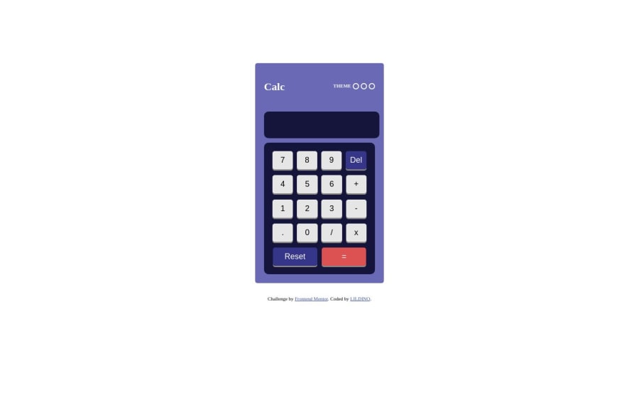 Frontend Mentor Calculator Application Using Html Css And Javascript Coding Challenge Solution