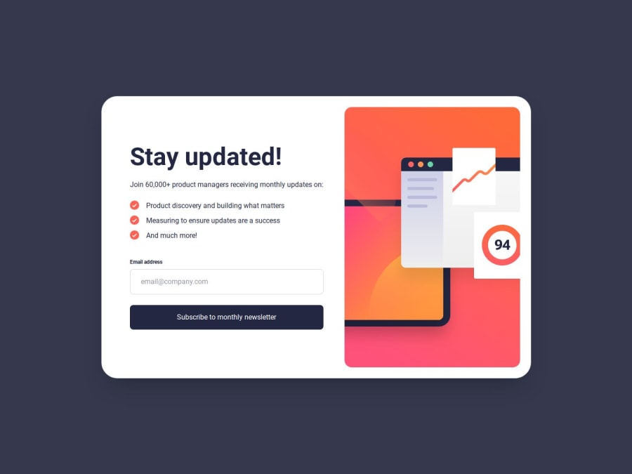 Frontend Mentor Newsletter Sign Up Form Built With React Typescript