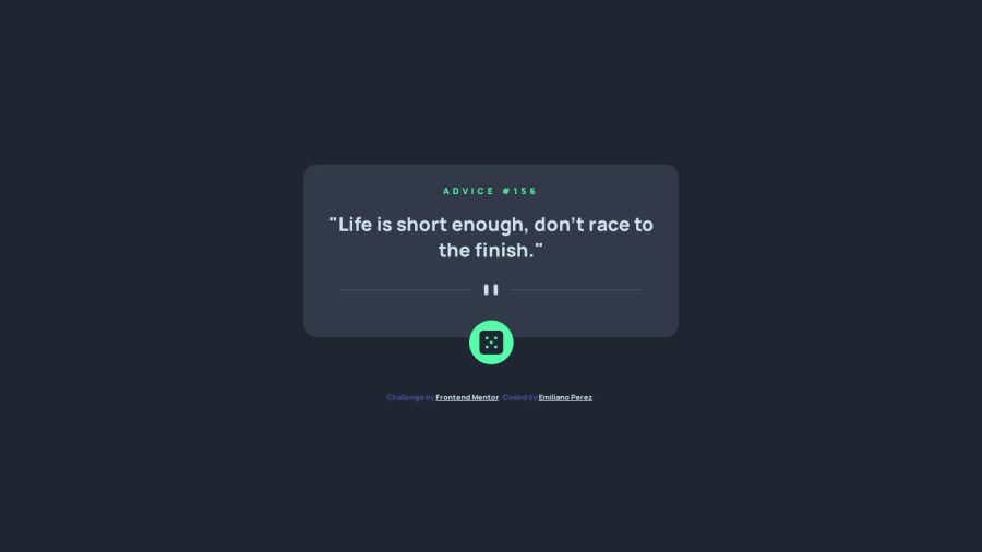 Frontend Mentor Advice Generator App Coding Challenge Solution