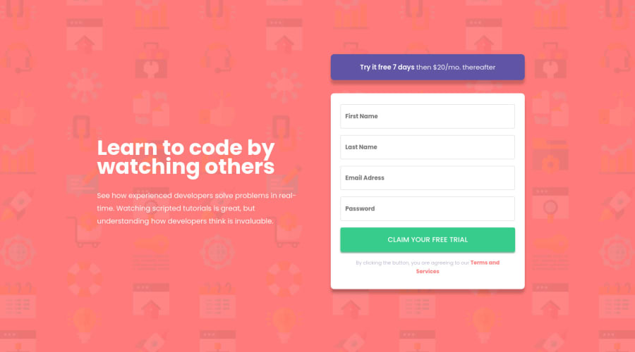 Frontend Mentor Intro Component With Sign In Coding Challenge Solution