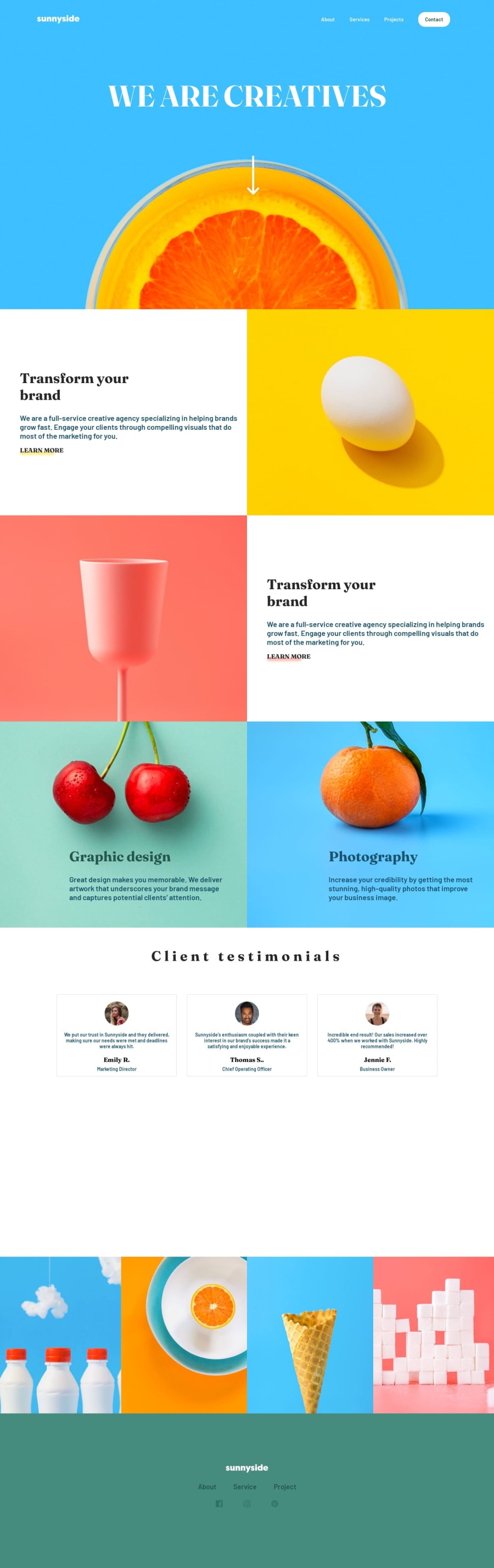 Frontend Mentor Sunny Side Responsive Landing Page Using Html Css