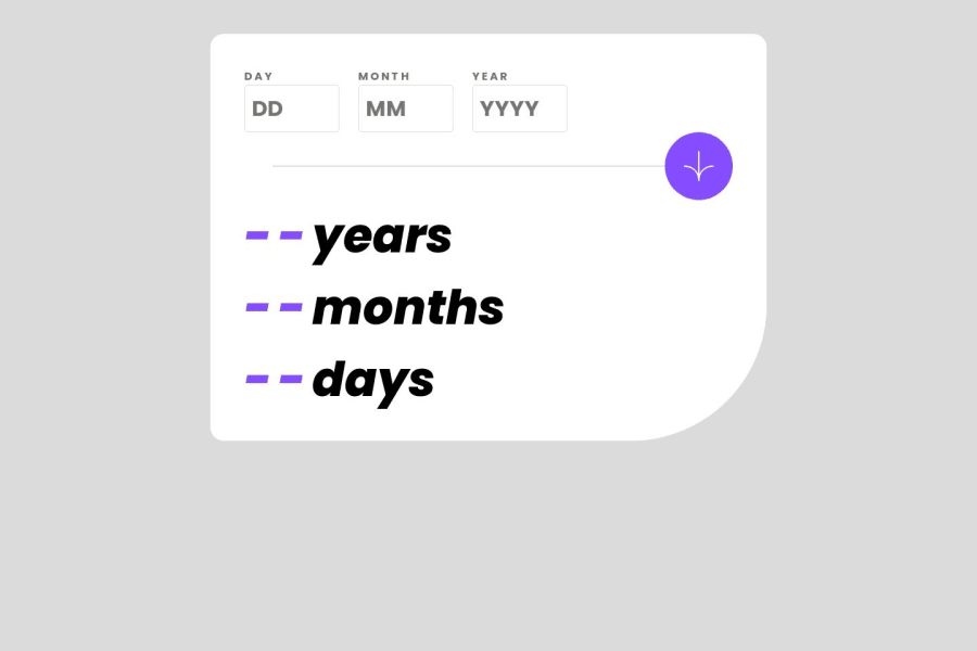 Frontend Mentor Age Calculator App Using Reactjs Coding Challenge Solution
