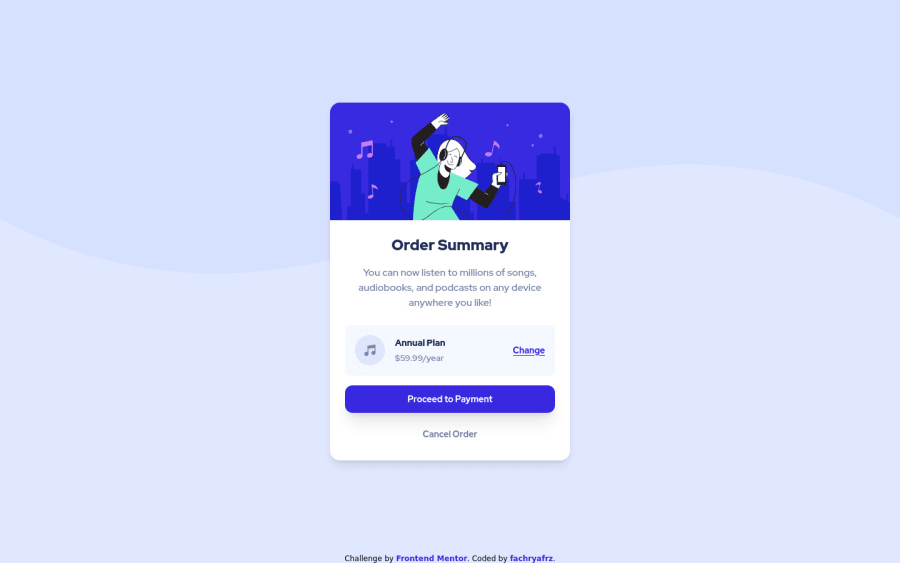 Frontend Mentor Order Summary With Tailwindcss Coding Challenge Solution