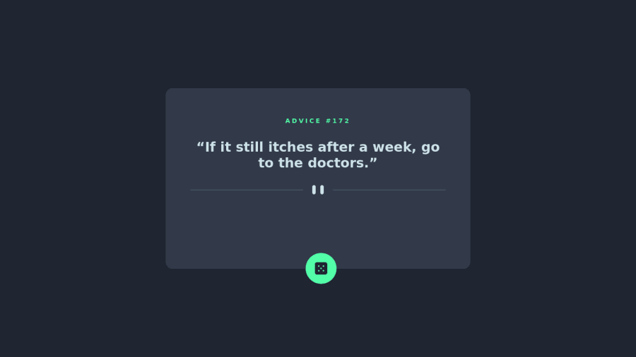 Frontend Mentor Advice Generator Using React Tailwind React Query