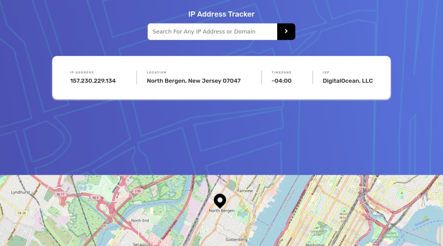 Frontend Mentor Ip Address Tracker Html Css Javascript Ipify Api And Leafletjs Coding