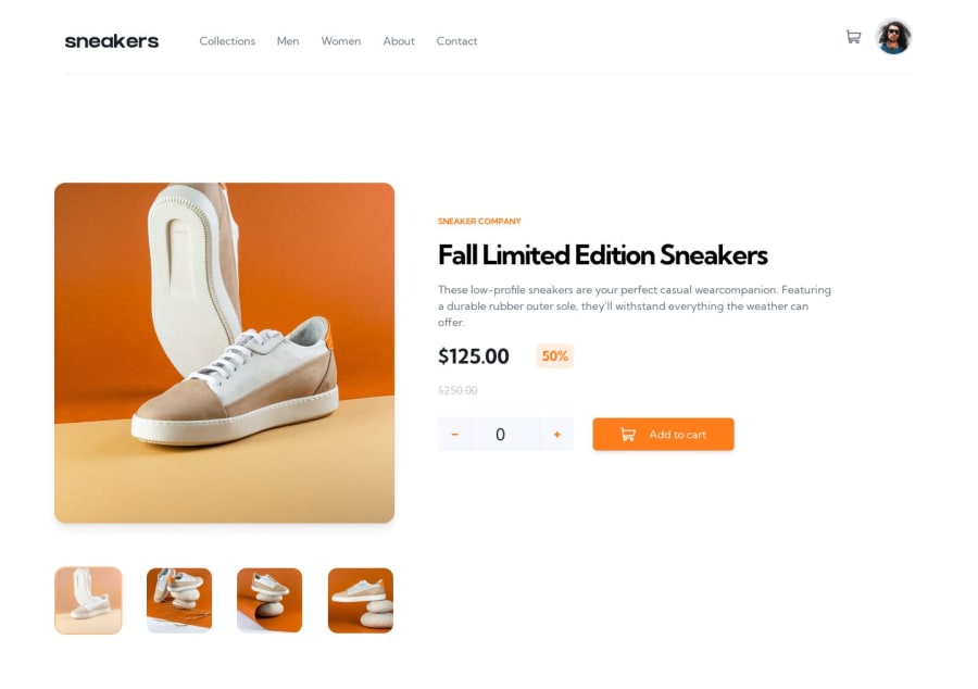 Frontend Mentor Ecommerce Page With Html Tailwindcss And Javascript Coding Challenge Solution