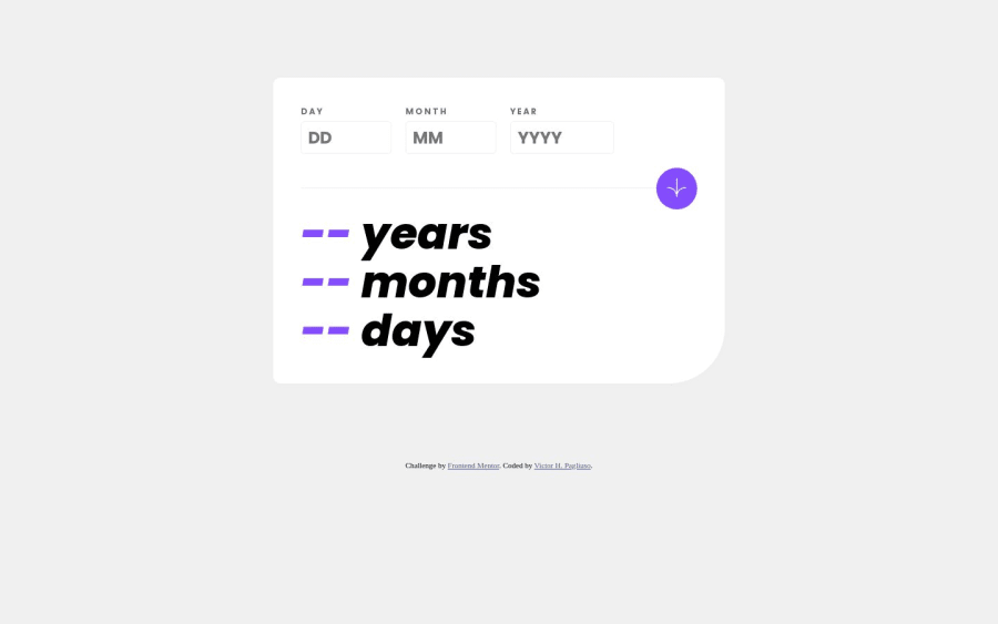 Frontend Mentor Calculadora De Idade Usando Html Css E Js Coding Challenge Solution