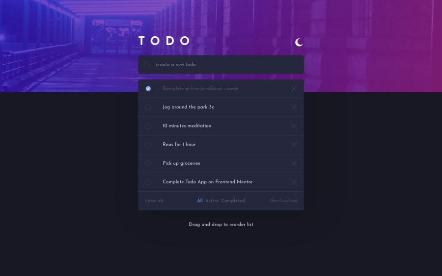 Frontend Mentor Todo App With React And Sass Coding Challenge Solution