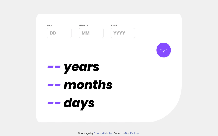 Frontend Mentor Age Calculator With Reactjs Coding Challenge Solution