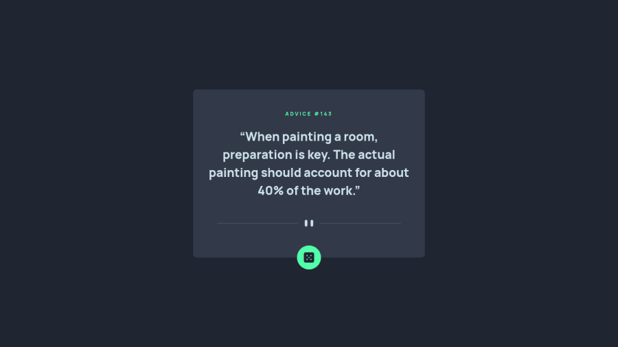 Frontend Mentor Advice Generator Using React And Tailwind Css Coding Challenge Solution