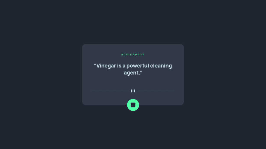 Frontend Mentor Advice Generator Made With React Js And Flexbox