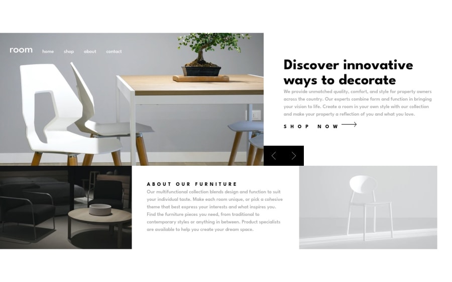 Frontend Mentor Room Homepage Using Vanilla Javascript Coding