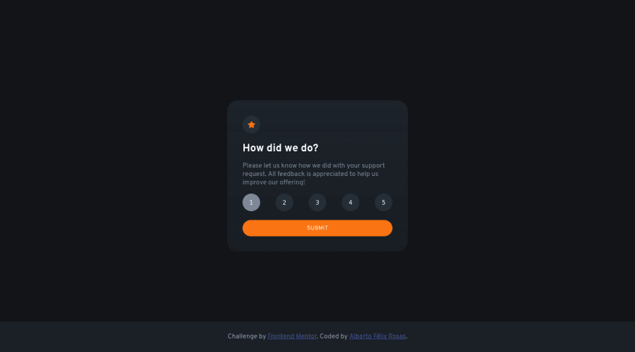 Frontend Mentor Interactive Rating Component Solution With Vanilla Html Css And Js Coding