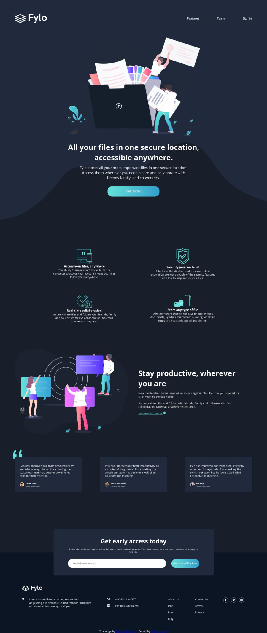 Frontend Mentor Responsive Landing Page Using Vanilla Javascript Css And Html Coding