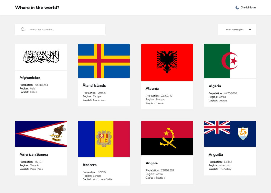 Frontend Mentor Countries Api Build With React Router And Axios