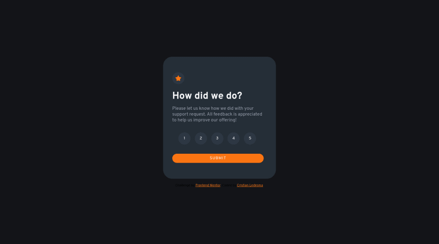 Frontend Mentor Interactive Rating Component Main Using Flex Coding Challenge Solution