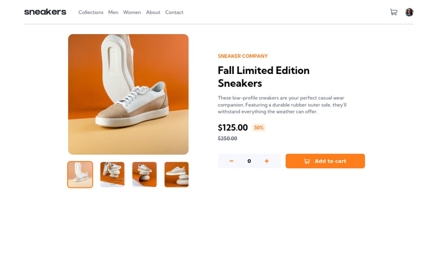Frontend Mentor Ecommerce Product Page Using React Andand Sass Coding Challenge Solution