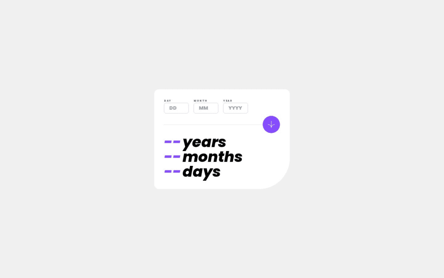 Frontend Mentor Age Calculator App With React And Tailwind Coding