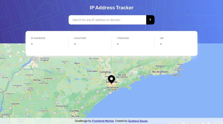 Frontend Mentor Ip Address Tracker App Made Using React And Built