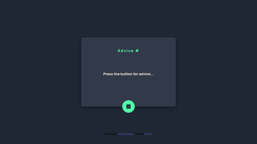 Frontend Mentor Advice Generator App With Html Css And Js Coding