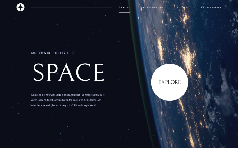 Frontend Mentor Space Tourism Website With Sveltekit Tailwind Css Coding Challenge Solution