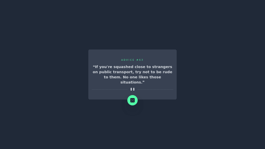 Frontend Mentor Advice Generator App Made Up Using Tailwind Css