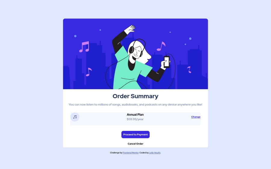 Frontend Mentor Order Summary Card Using Css Coding Challenge Solution