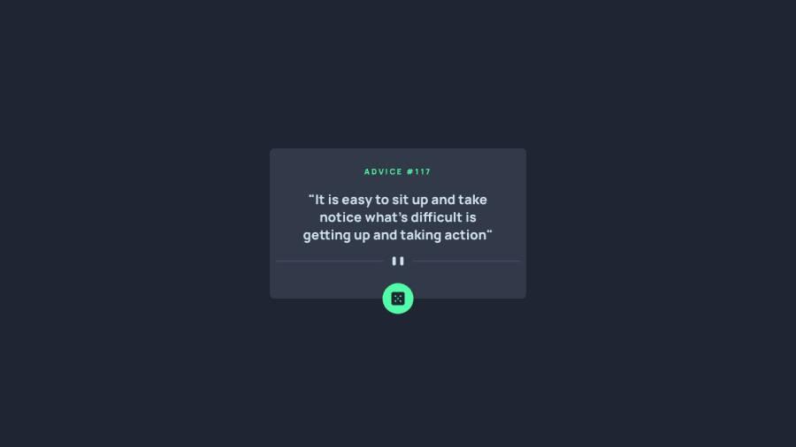 Frontend Mentor Advice Generator Using Tailwind Css Coding Challenge