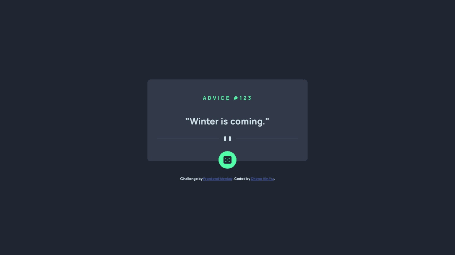Frontend Mentor Advice Generator App Using Html Css And Javascript