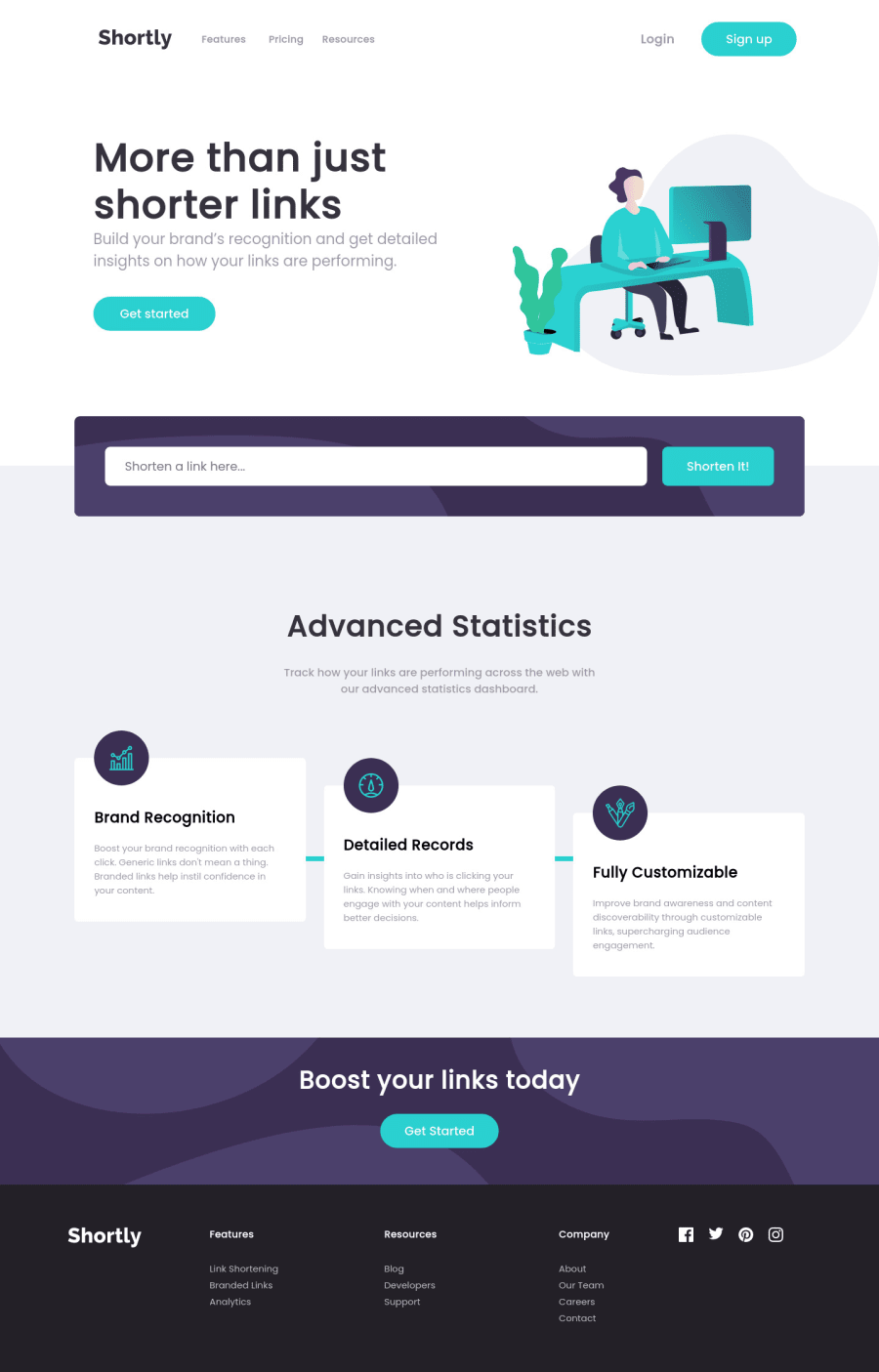 Frontend Mentor Url Shortener App Made Using Html Css And Vanilla Js Coding Challenge Solution