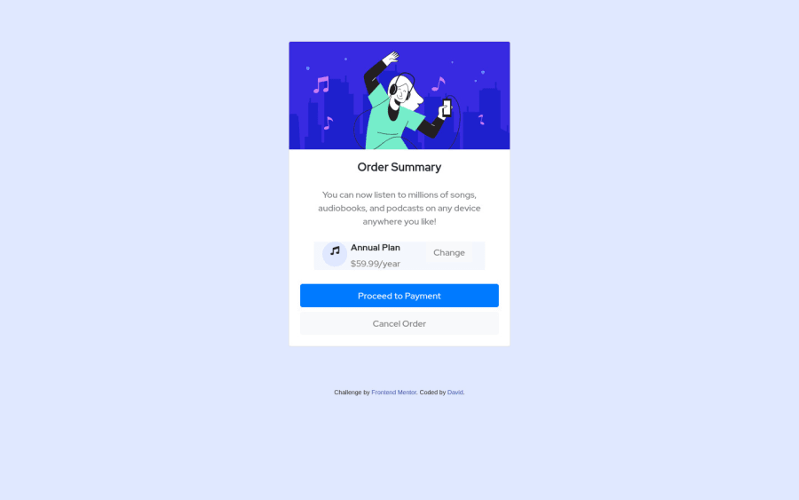 Frontend Mentor Frontend Mentor Order Summary Card Used Html Css