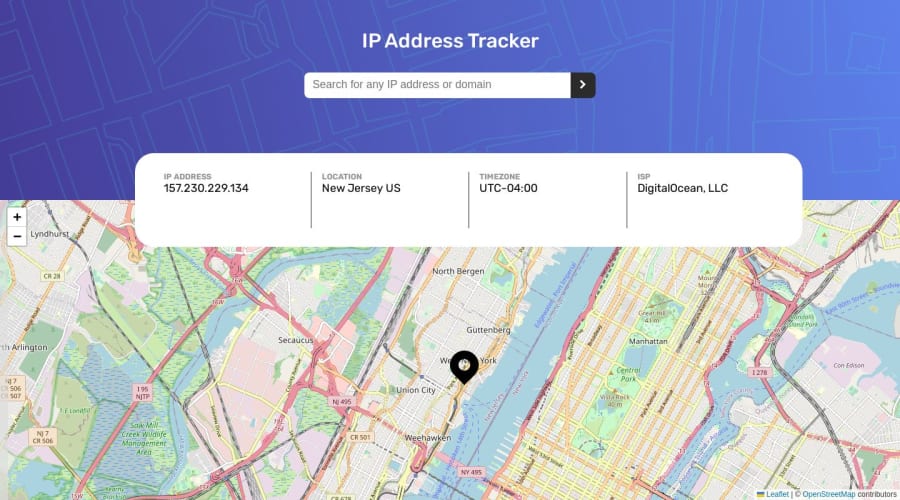 Frontend Mentor Responsive Ip Address Tracker Using Free Api And